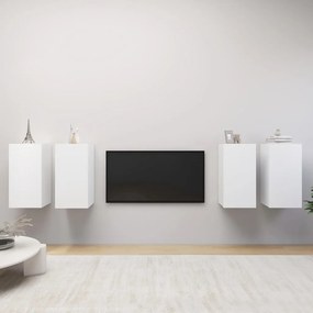 TV skříňky 4 ks bílé 30,5 x 30 x 60 cm kompozitní dřevo 3078740