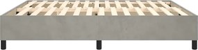 Rám postele s boxspringem světle šedý 160 x 200 cm samet 3121126