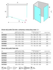 Mereo Mereo, Sprchový kout, Lima, obdélník, pivotové dveře a pevný díl, chrom ALU, sklo Čiré, CK87943K