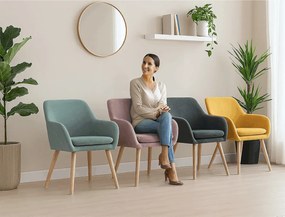 Relaxační křeslo RIME - růžová látka
