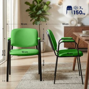 Konferenční židle Ken PRO umělá kůže – zelená