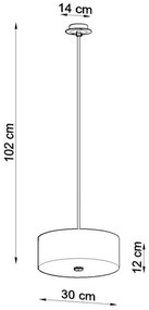 Sollux SL.0756 - Lustr na lanku SKALA 3xE27/60W/230V pr. 30 cm černá