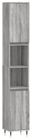 3dílný set koupelnového nábytku šedý sonoma kompozitní dřevo,  3190297