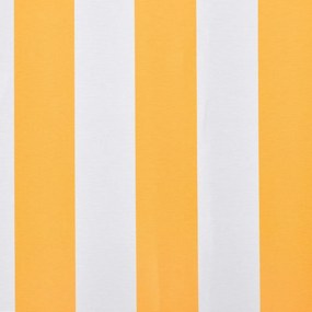 Náhradní plachta na markýzu žlutá a bílá 300 x 250 cm polyesterová 141016