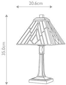 Elstead TF-ALDERLEY-TL-M - Stolní lampa Tiffany ALDERLEY 1xE14/40W/230V 35 cm