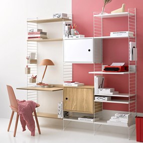 STRING Skříňka Cabinet with Swing Door, Grey