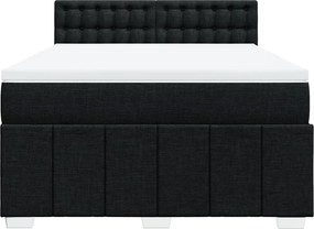 Box spring postel s matrací černá 140 x 190 cm textil 3289379