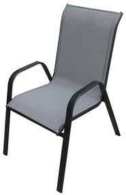 Zahradní židle MAURY — kov, šedá