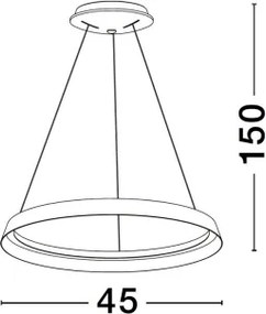 Závěsné LED svítidlo NOVA LUCE ORMI 38W 2700-3000K 9030520 stmívatelné Triac