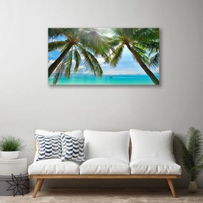 Obraz na plátně Palma Strom Moře Krajina 140x70 cm