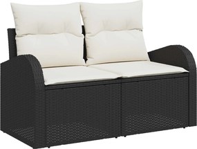 Sada zahradních pohovek 5 pcs 4-Seater Černá a krémová 3354576