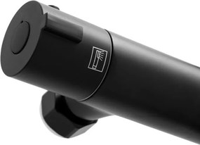 Erga Enza, sprchová souprava s termostatickou baterií a dešťovou hlavicí 20cm, černá matná, ERG-YKA-BP.ENZA20-BLK