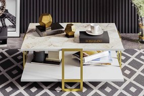 Designový konferenční stolek Abequa 91,5 cm bílý