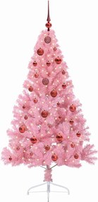 Umělý osvětlený vánoční stromeček Růžová 150 cm PVC 3397063