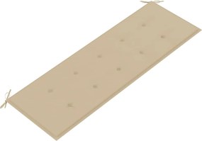 Stohovatelná zahradní lavice s poduškou 159 cm masivní teak 3063309