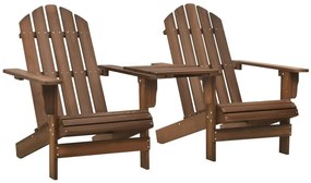 Zahradní židle Adirondack s čajovým stolkem masivní jedle hnědé 310069