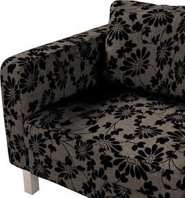 Potah na pohovku IKEA  Karlstad 2-místná, nerozkládací, krátký barva hnědá látka pletený vzor, vzorované