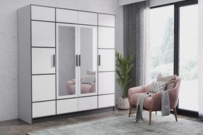 Szafa otwierana Roj4D - 206,4x205x39 cm bílý