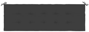 Poduška na zahradní lavici černá 150x50x3 cm oxfordská látka