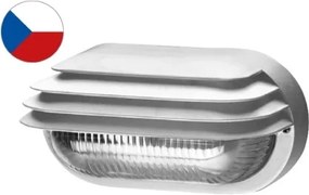 Svítidlo Panlux OVAL GRILL SOG-M-40/B 40W E27 bílá IP44 matné sklo