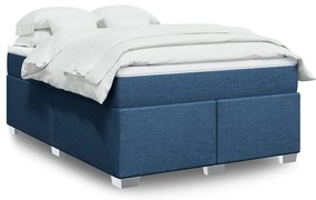 Box spring postel s matrací modrá 160x200 cm textil 3285150