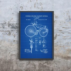 Retro plakát Retro plakát Patentové kolo Velocipede Jeffery Spojené státy