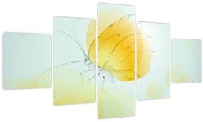 Obraz - Žlutý motýl (125x70 cm)