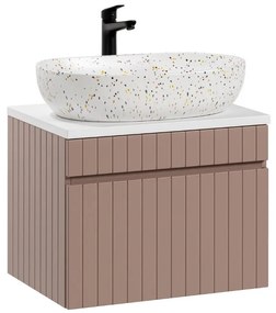 Koupelnová skříňka s umyvadlem a deskou ICONIC Rose DU60/1 | 60 cm