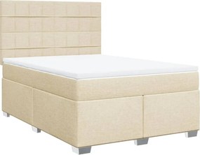 Box spring postel s matrací krémová 140x200 cm textil 3292816
