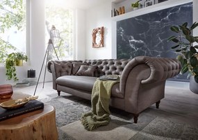 Askont R Pohovka 3M brown gray Chesterfield Preston