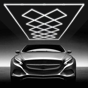 Čtvercová LED garážová světla 88000LM 14 mřížek Jasné světlo do obchodu