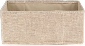 Béžový látkový úložný box 28x12x12 cm Sandy – Compactor
