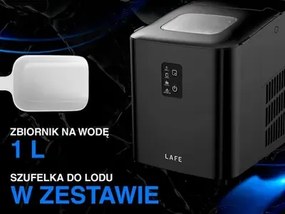 Lafe Ice Cube Maker černá / Výrobník ledu / 120 W / 1 l / 12 kg ledu z