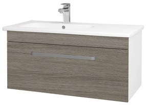 Dřevojas Koupelnová skříň ASTON SZZ 90 Varianta: N01 Bílá lesk / Úchytka T01 / D03 Cafe