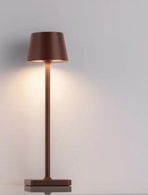 Venkovní stolní lampa Deck hnědá