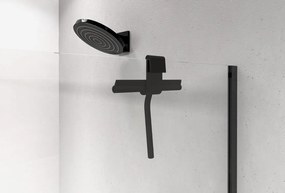 Polysan Polysan, Stěrka do sprchy, včetně uchycení na zástěnu, černá mat, 72825.21