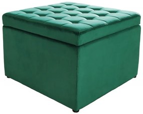 Noble Home Smaragdový sametový taburet Modern Barock 60 cm