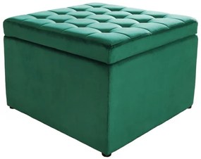 Smaragdový sametový taburet Modern Barock 60 cm