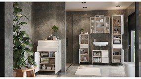 Krémová nízká skříňka pod umyvadlo 60x56 cm Salinas – Germania