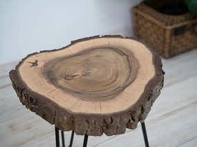 Konferenční Stůl, Ořech s kůrou 41-43 cm Srdce
