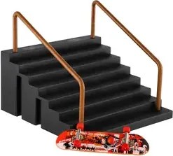 TEDDIES Prstový skateboard se schůdky a zábradlím / Hračka na prsty /
