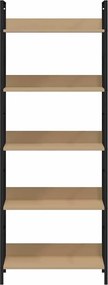5patrová knihovna dub 60 x 27,6 x 158,5 cm kompozitní dřevo 288227