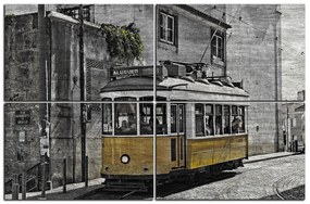 Obraz na plátně - Historická tramvaj 1121QE (90x60 cm)