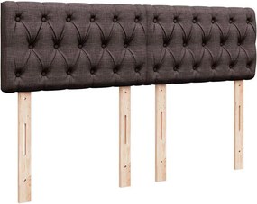 Box spring postel s matrací tmavě hnědá 140x190 cm textil 3288193