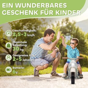 Dětská elektrická motorka AIYAPLAY, 6V elektrická motorka s hudbou a bublinkami, dětské vozidlo s předním světlem, 2,5-3 km/h, pro děti 2-5 let, max.…