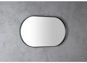 Sapho Puno Zrcadlo oválné v kovovém rámu, 40x70 cm, černá mat, ORT125