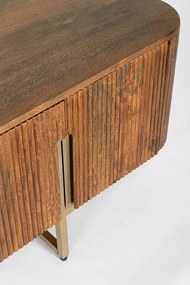 BIZZOTTO dřevěný TV stolek VILAS hnědý 180x40 cm 0746970
