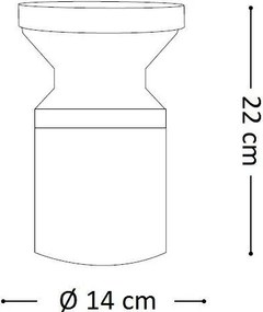 ILUX 158891 Venkovní sloupkové svítidlo Ideal Lux Torre PT1 Small antracite 158891 šedé 22cm IP44 - IDEALLUX