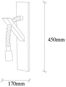 Nástěnné svítidlo EREBOS 1xE27/40W/230V hnědá