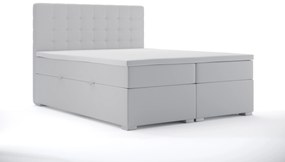 Kontinentální postel 180 cm Clady (bílá ekokůže) (s úložným prostorem). 1044197